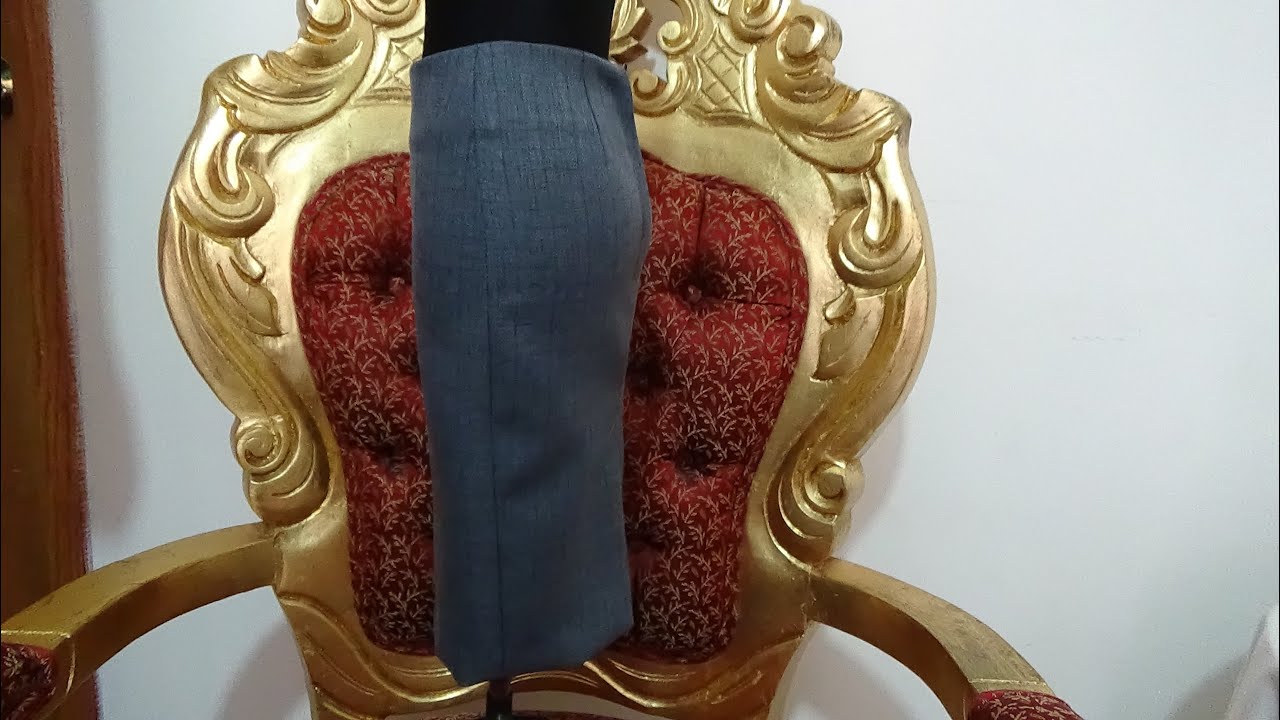 Como cortar una falda con abertura traslapada - YouTube