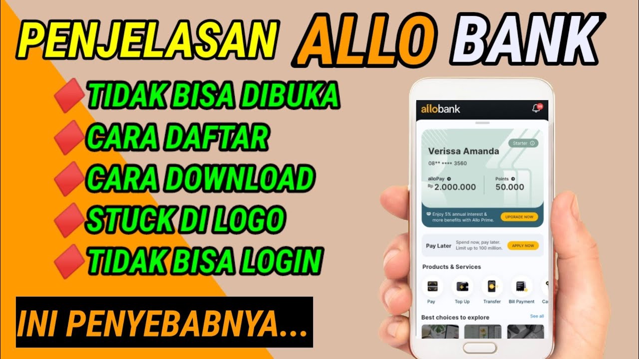 PENJELASAN CARA DAFTAR ALLO BANK, ALLO BANK TIDAK BISA DI BUKA, ALLO ...