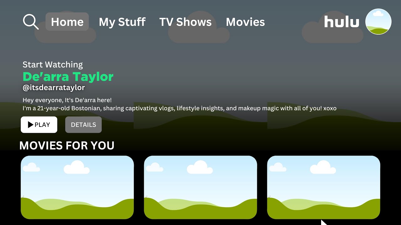 HULU Inspired Youtube Intro Template | Editable in Canva's free version ...