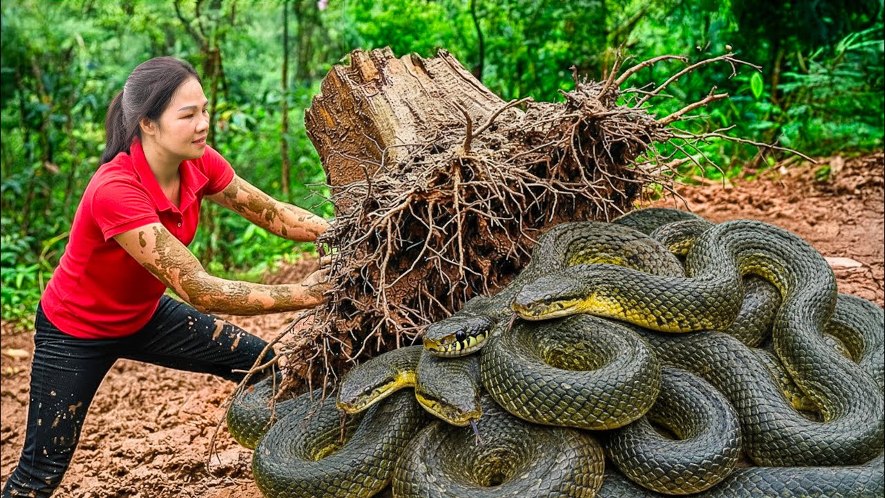 Harvesting Flooded Yam & Go to Market Sell | Discovered Many Venomous ...