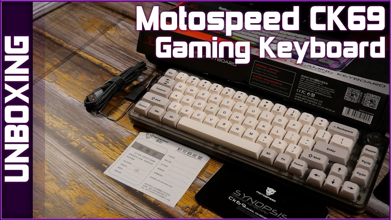 Motospeed CK69 RGB Wired Mechanical Gaming Keyboard - unboxing and ...