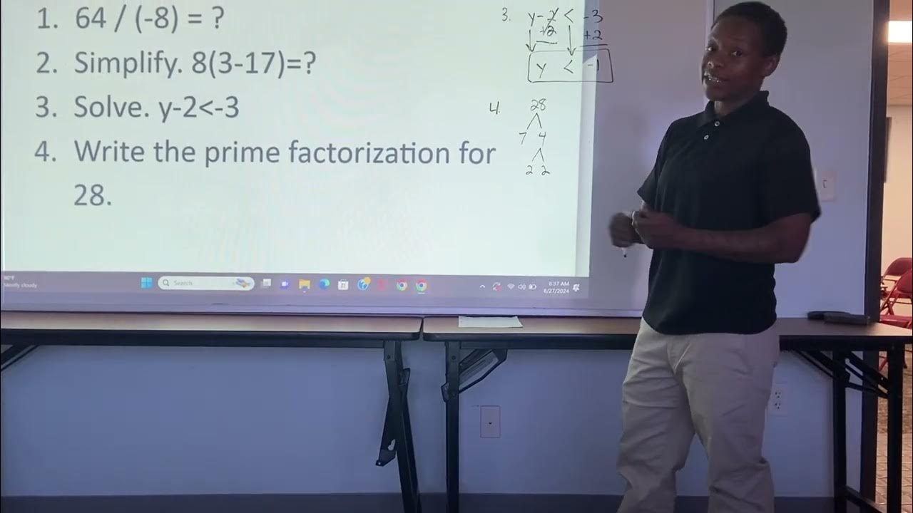 8th grade math ( week 1) - YouTube