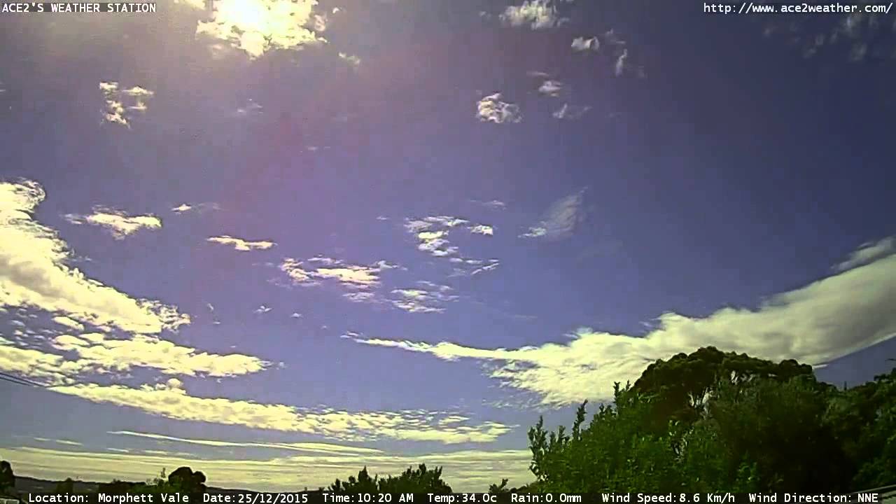 Adelaide weather time Lapse Fri 25 12 2015 - YouTube