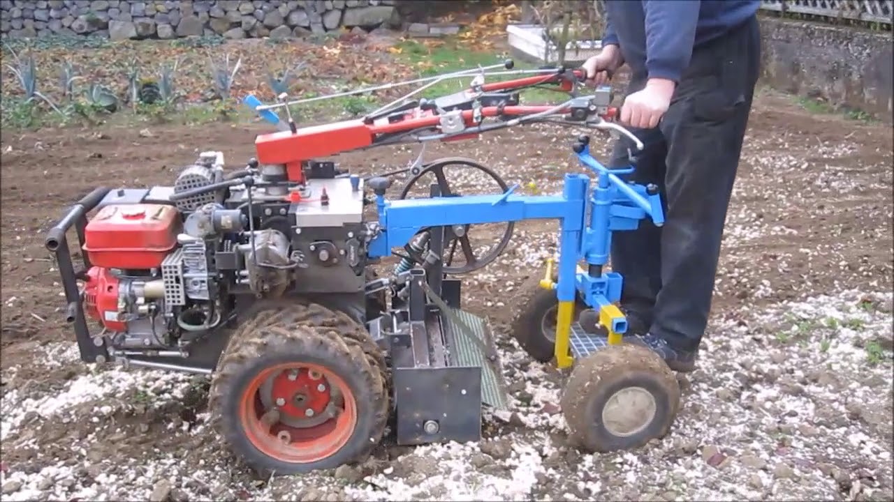 Eigenbau Einachser mit Hacke, DIY walk behind tractor with rototiller ...