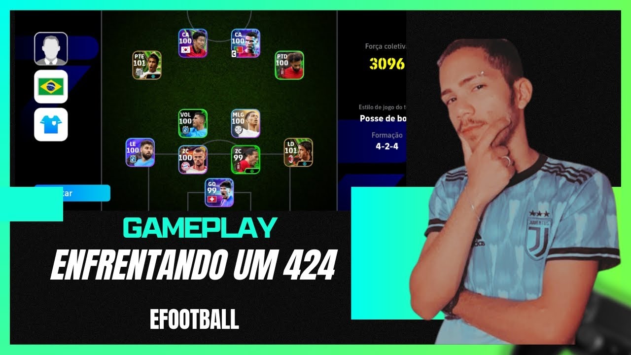 Enfrentando a formação 424 - Rumo a segunda divisão #efootball - YouTube