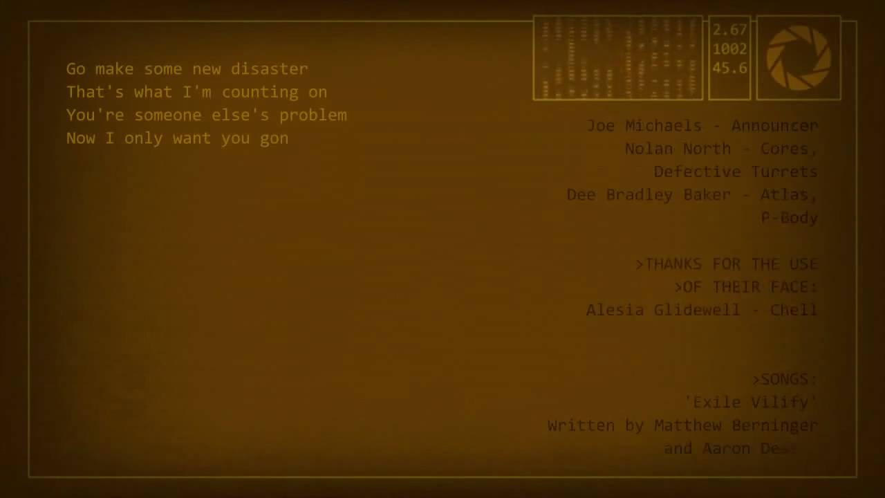 Portal 2 - Want You Gone (Credits Song) - YouTube