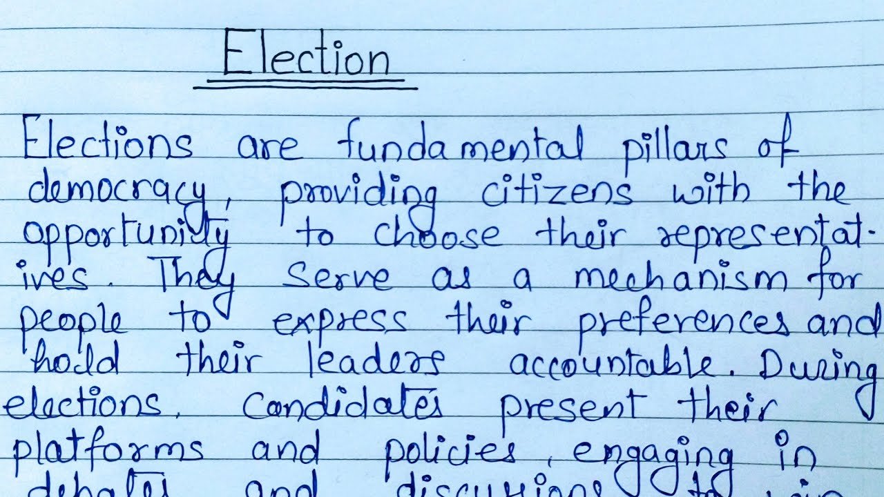 Election Essay in English/election essay writing/essay on election ...
