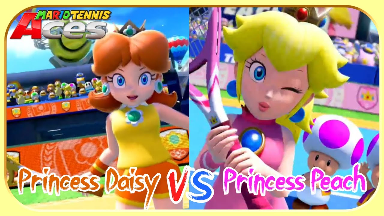 Princess Daisy VS Princess Peach - Mario Tennis Aces Gameplay (No ...