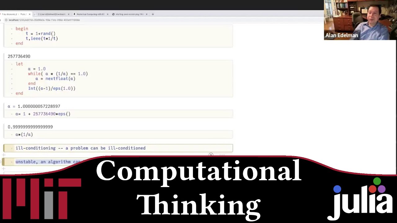 Floating-point Arithmetic | Week 10 | MIT 18.S191 | Alan Edelman - YouTube