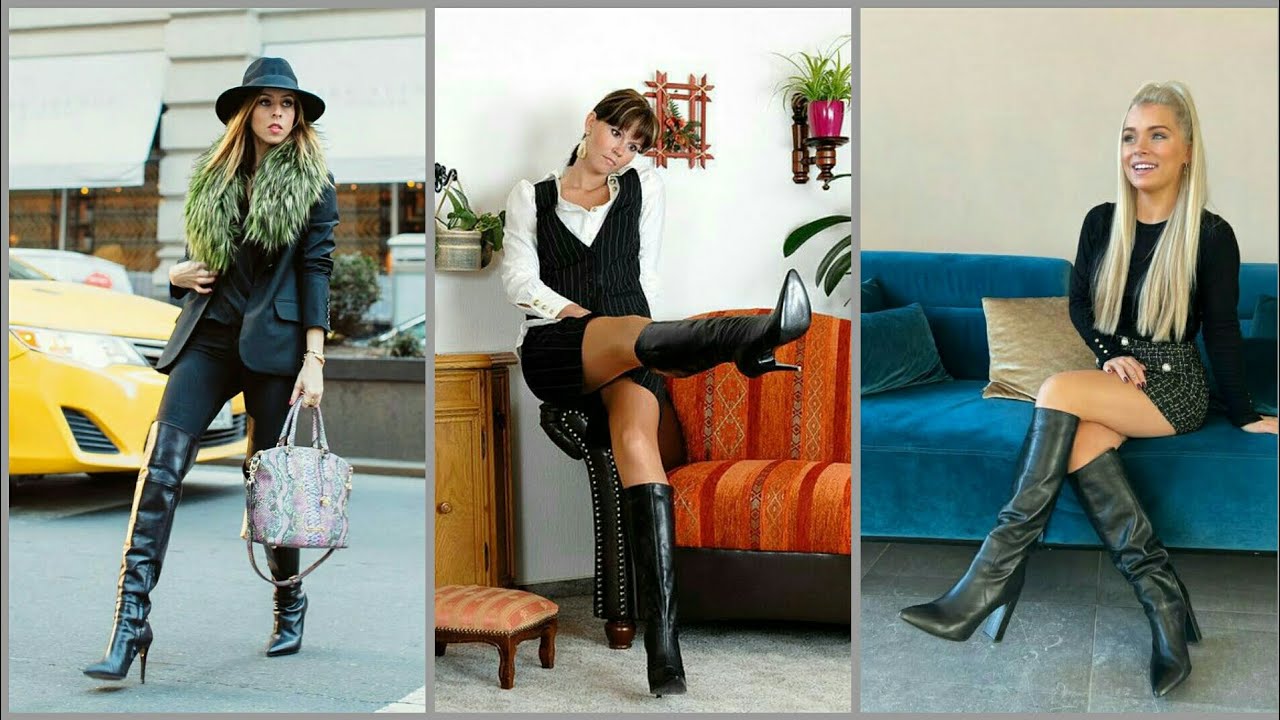 elegant and "Fashion Forward: Embrace the Edginess of Leather Long High ...