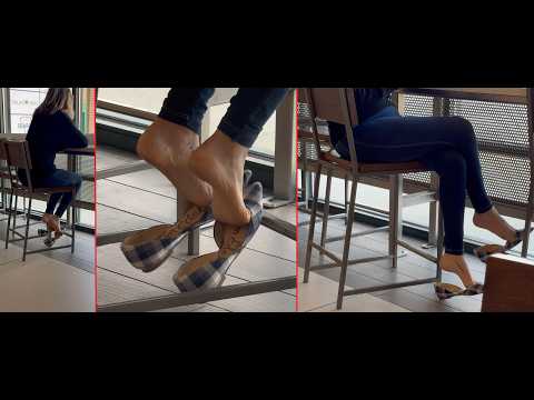 Just Waiting Preview (Public Shoeplay Dangling Heel Pop Shoe Drop Flats Bare Feet)