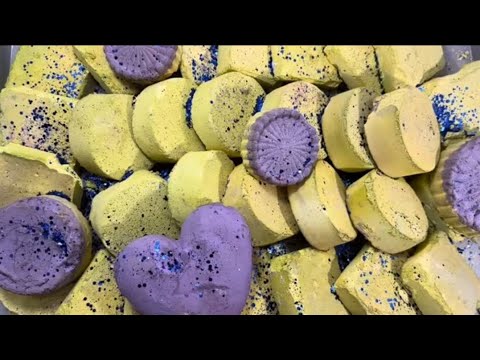ASMR Yellow with Purple Chalk Crushing| ASMR | Oddly Satisfying| Sleep ...