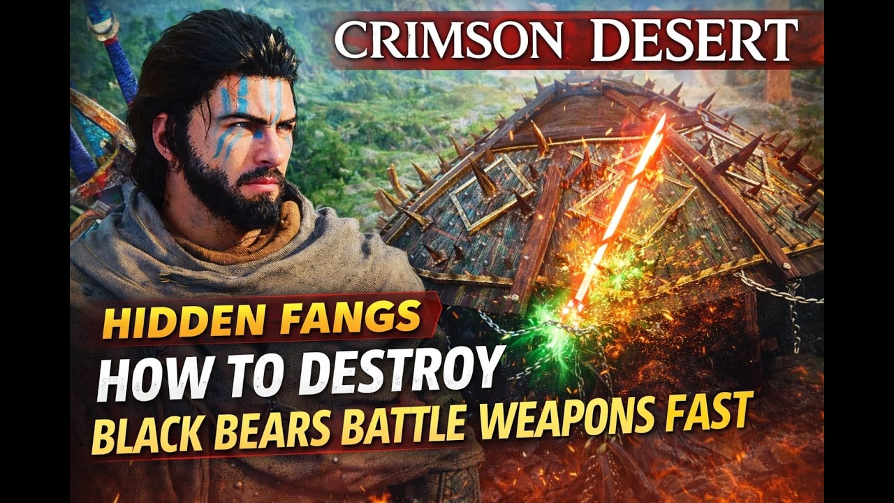 Crimson Desert Hidden Fangs How to Destroy Black Bears Battle Weapons ...