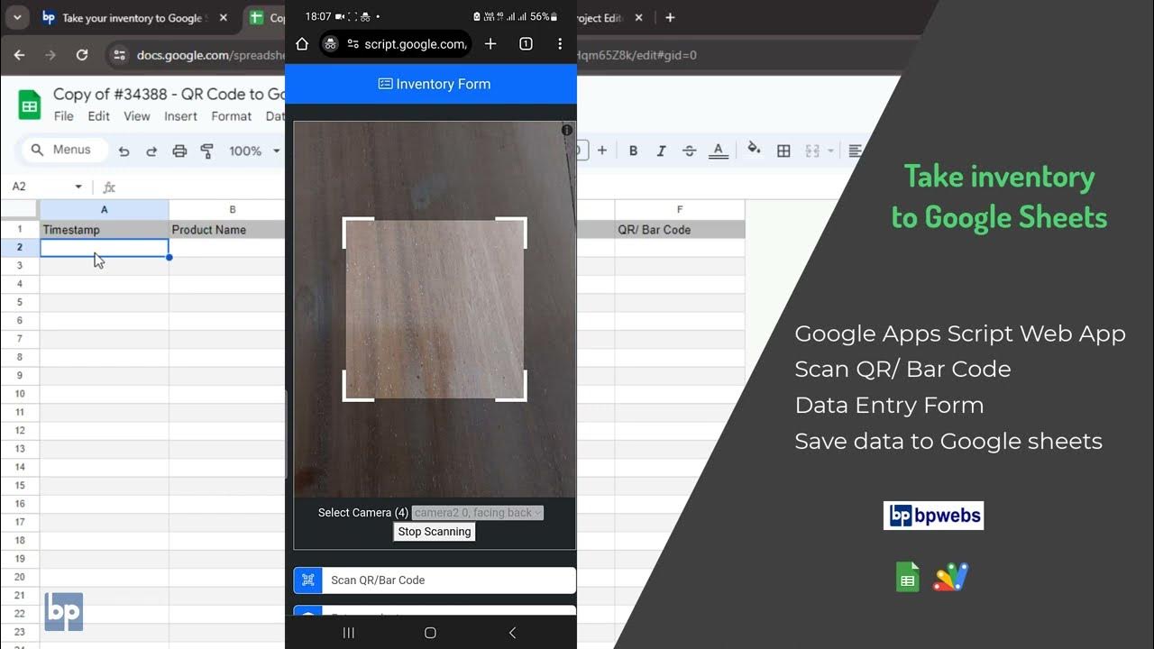 Take your inventory to Google Sheets with QR, Bar code scanning Web ...