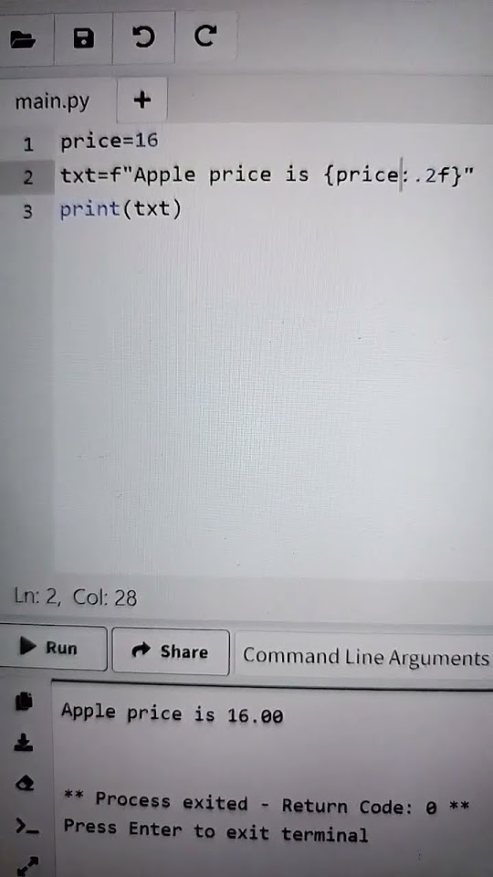 f-string with 2 decimals in python #coder #coding #cprogramming #programming #python - YouTube