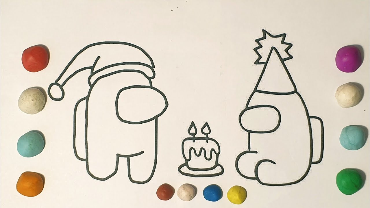 How to Draw and Paint AMONG US Game Character | Using acrylic ...