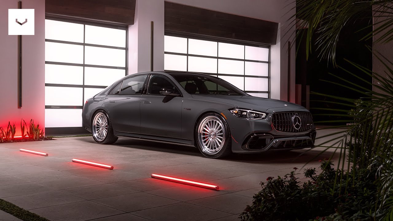World's First Lowered Mercedes S63 AMG on 3-Piece Vossen Wheels - YouTube