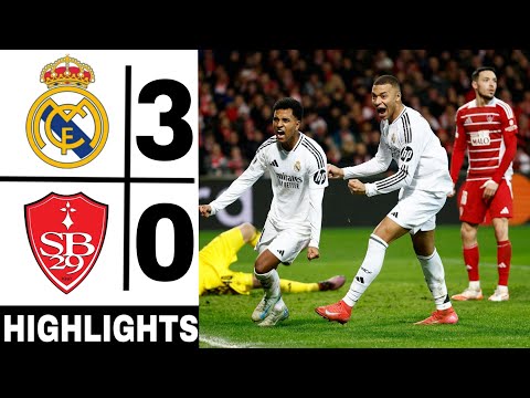 ⚪ Real Madrid vs Brest 3-0 | Rodrygo & Bellingham Goals | Highlights | Champions League 2025