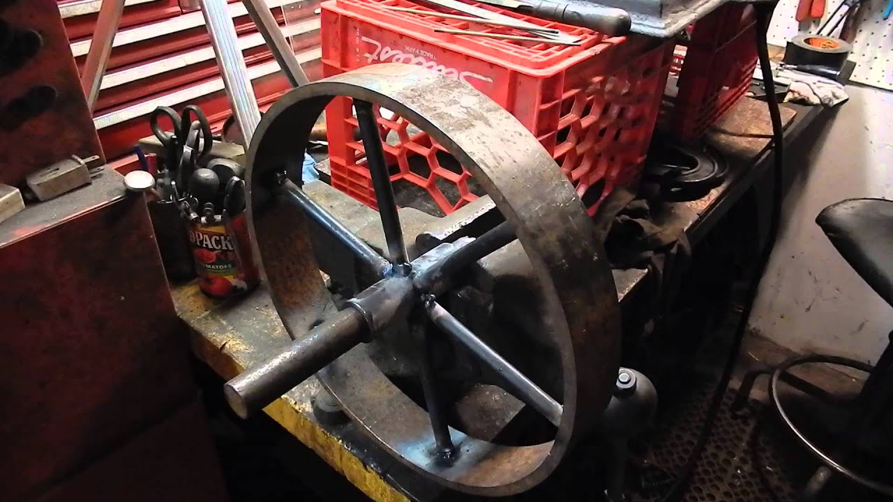 How to make a Steel Wheel for an Engine Cart - part 4 - YouTube