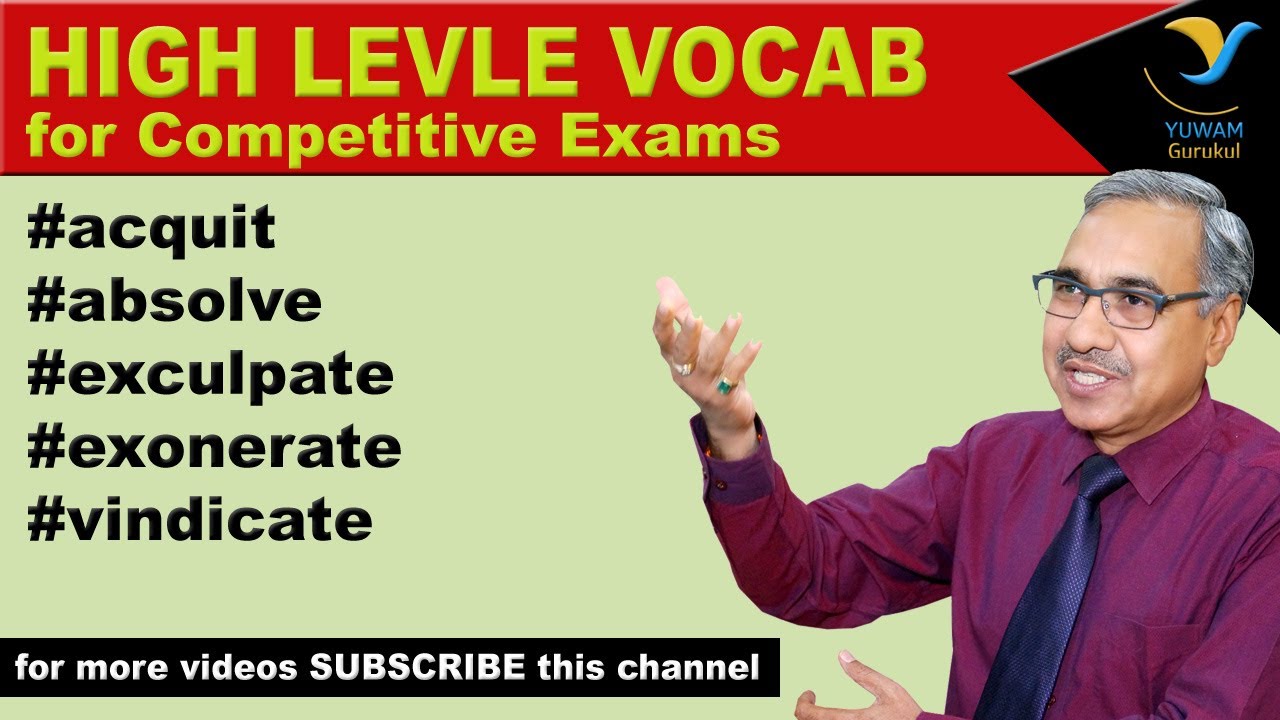 #acquit #absolve #exculpate #exonerate #vindicate || Vocab Video | High ...