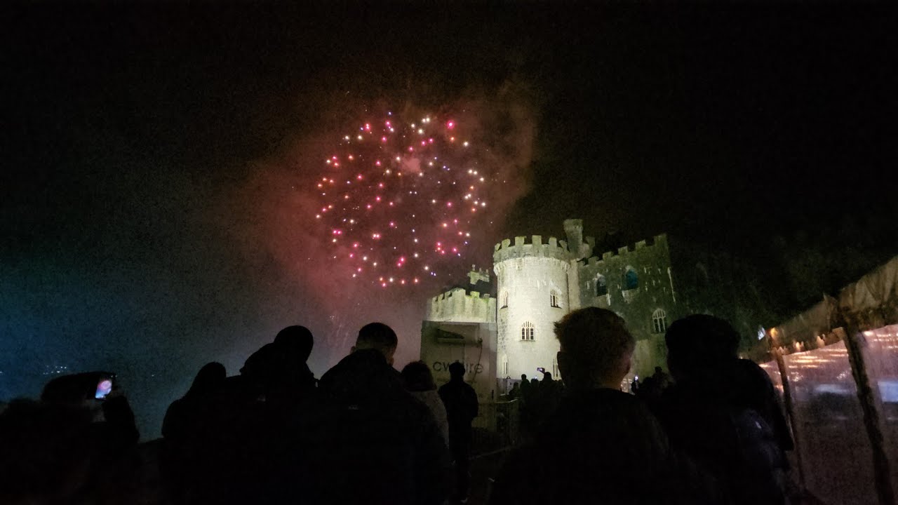 Fireworks display in the Castle Gwrych Castle - YouTube