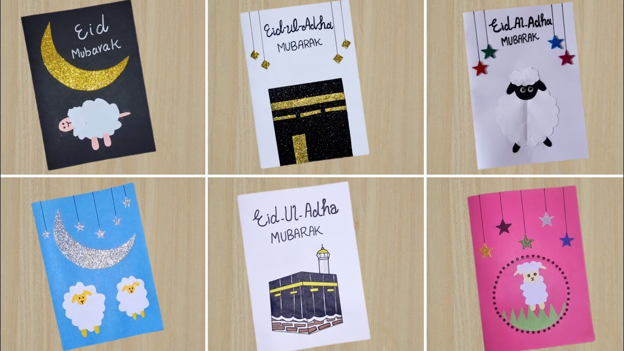 6 DIY Eid Ul Adha Card Ideas //Easy & Beautiful Eid Card //Eid Ul Adha ...