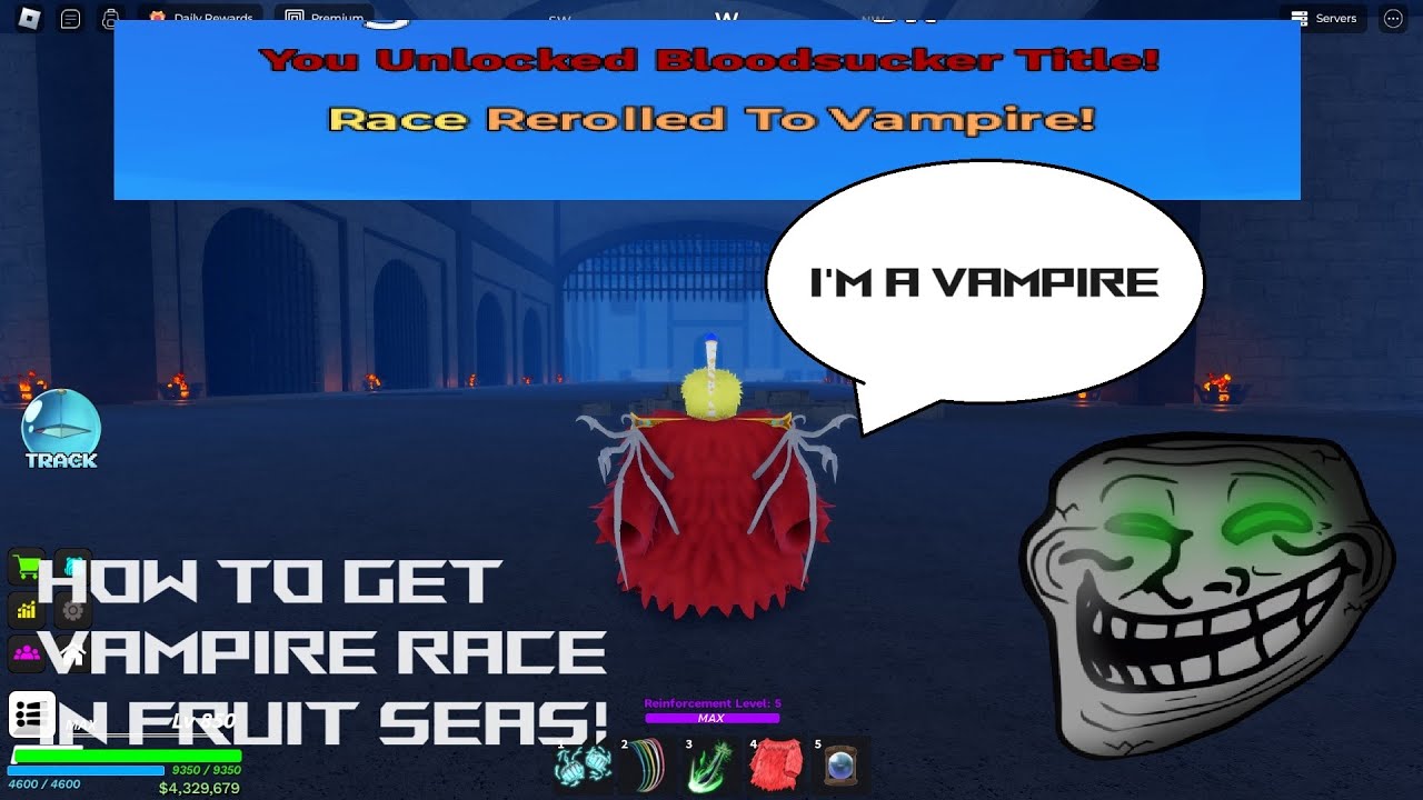 How to get Vampire Race in Fruit Seas! #gaming #roblox #vampirerace ...
