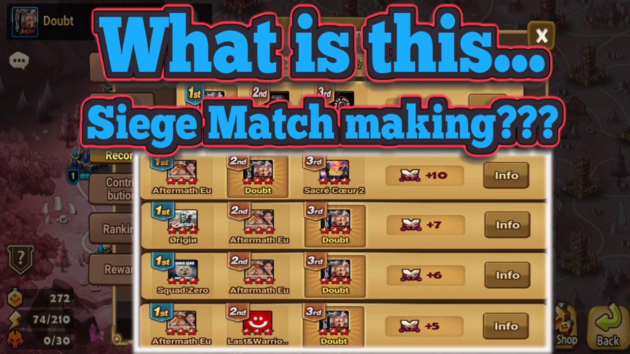 What is this Siege Match Making? Summoners War - YouTube