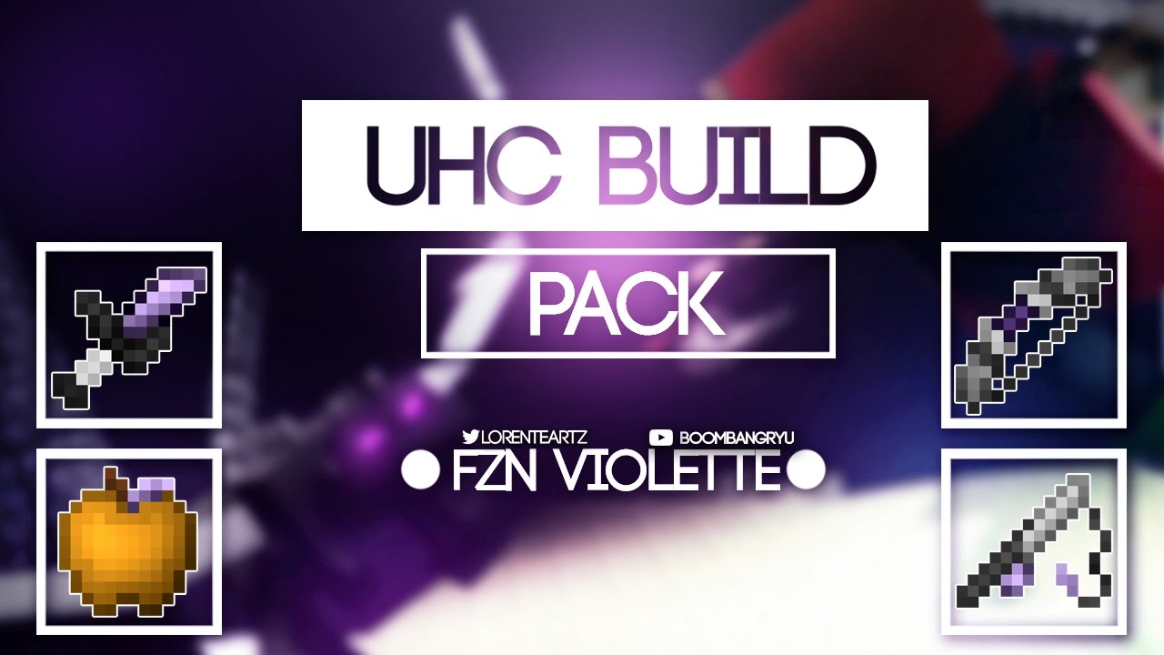 MINECRAFT PVP TEXTURE PACK - FAZON VIOLETTE - UHC/KOHI - YouTube
