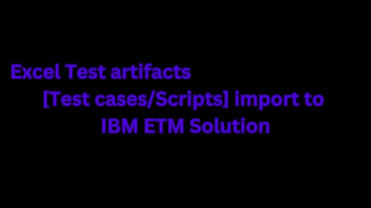 Excel Export Import into IBM ETM - YouTube
