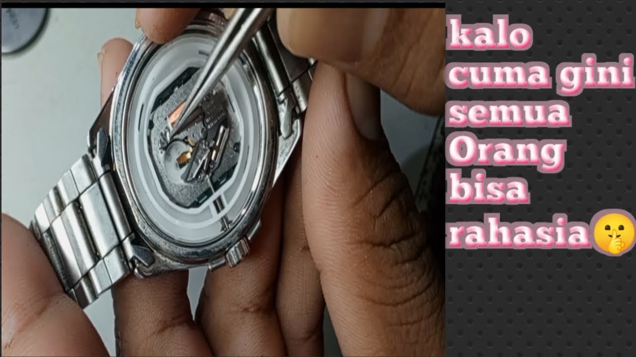 cara ganti baterai jam tangan casio - YouTube