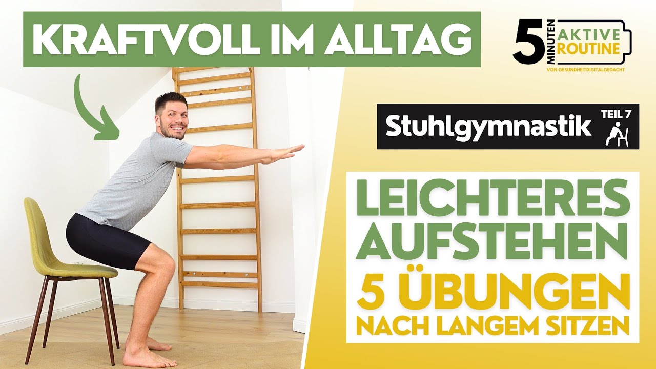 Sitzgymnastik | Kraft | Leichteres aufstehen mit diesen 5 Übungen [5MAR ...