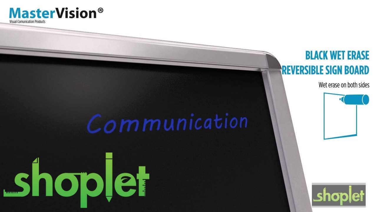 MasterVision Wet Erase Board | Aluminum Frame - YouTube
