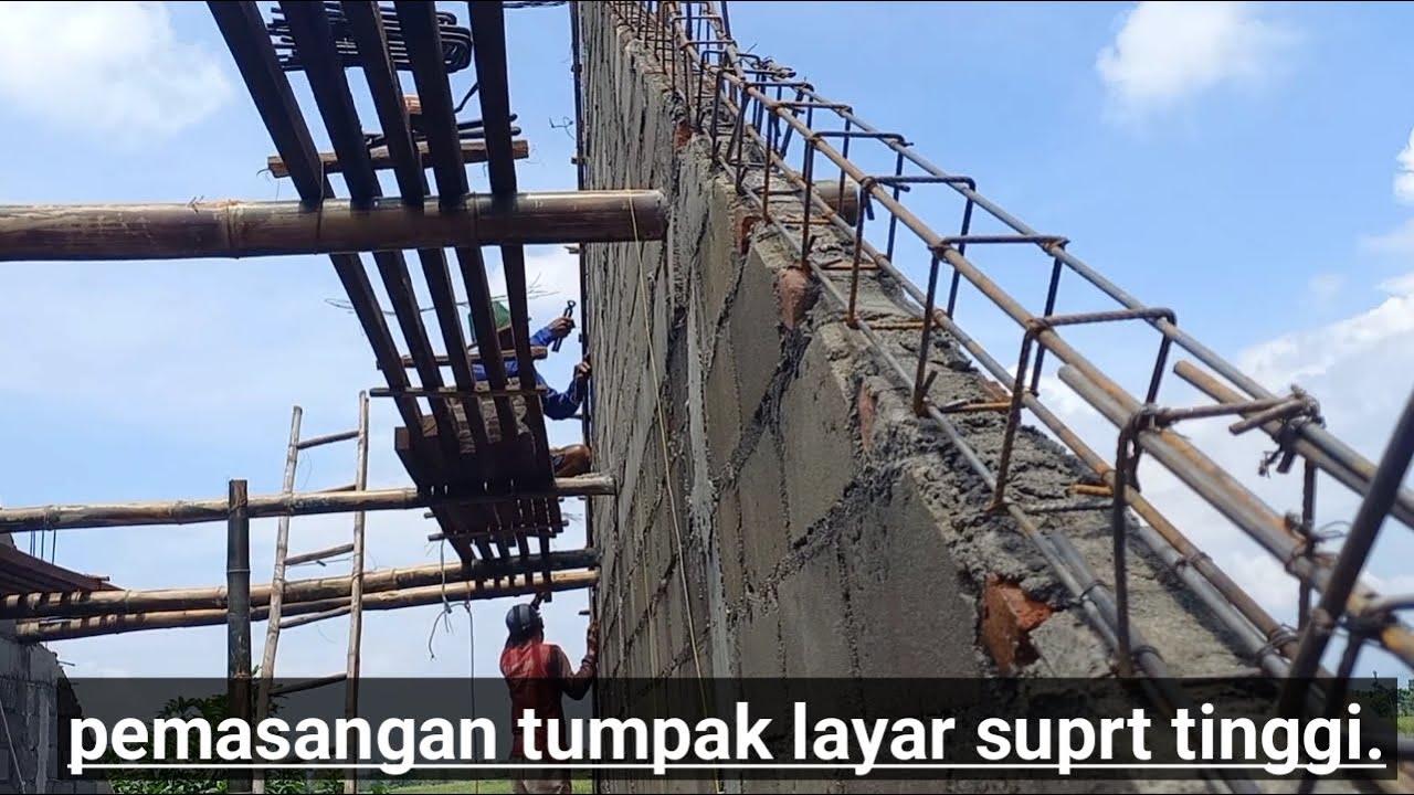 Pemasangan tembok layar rumah minimalis#tukangbangunanrumah - YouTube
