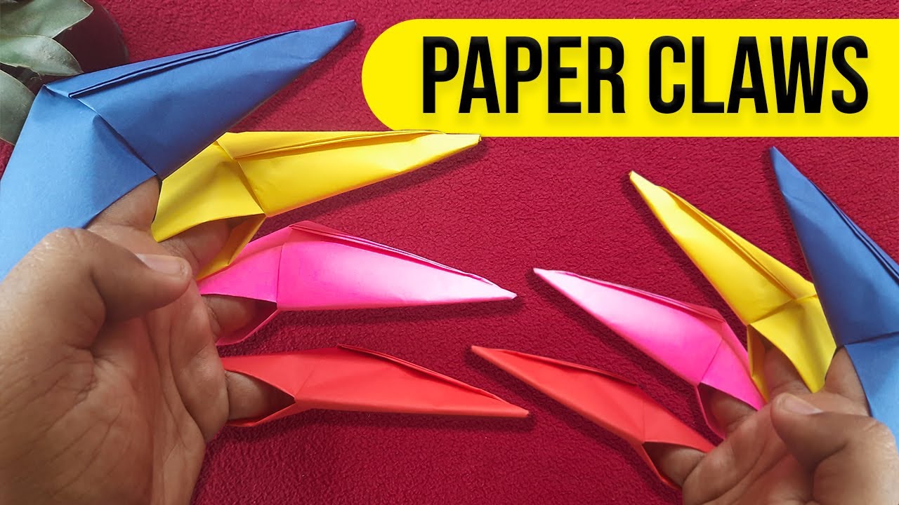 How to make Paper Claws | Easy | Fold Paper | Claws For Halloween | A4 ...