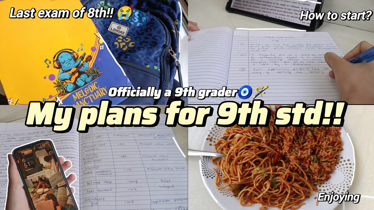 A 9th grader now!!😭🧿| My plans for 9th💗| Aesthetic Study Vlog🌸🤍 ...