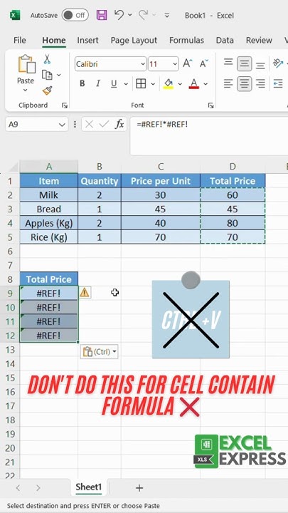 Avoid #REF! Errors When Copying Excel Data! - YouTube