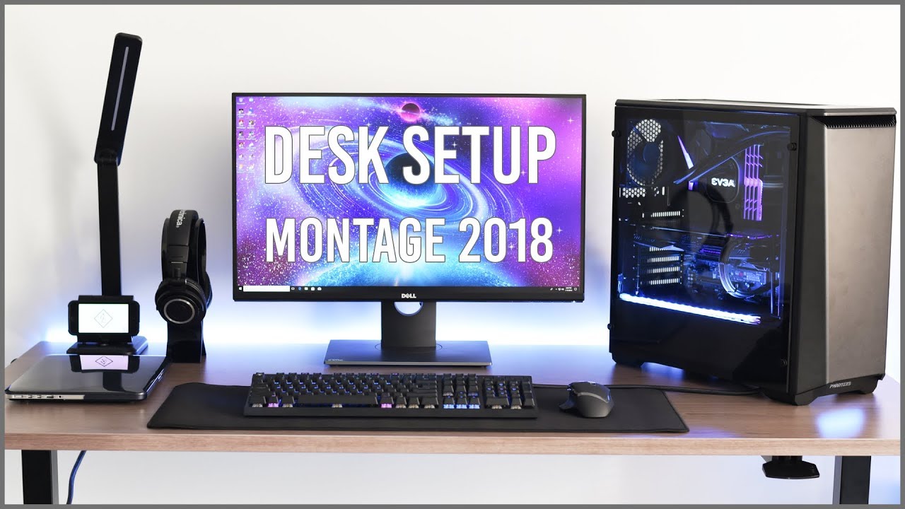 Desk Setup Tour 2018 I Setup Montage with Jarvis Sit/Stand Desk ...