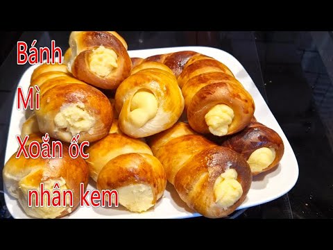 Bánh Mì Xoắn Ốc Nhân Kem Với Khuôn Tự Chế, Rất Dễ Làm
