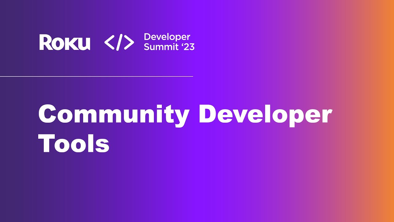 Roku 2023 Developer Summit: RokuCommunity Tools panel - YouTube