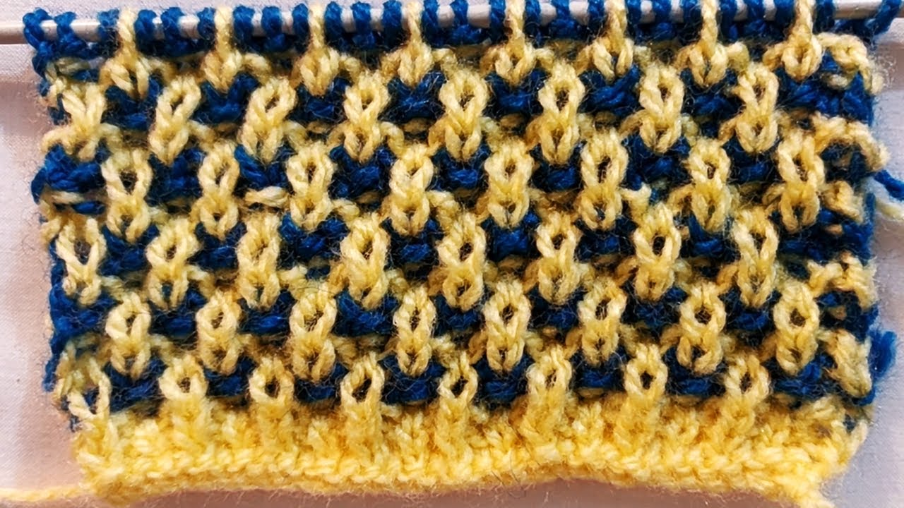 Very Easy Knitting Pattern || Two Colours Knitting Design || Easy ...