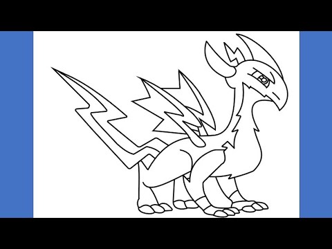 How to draw Electric Dragon from Dragon City /Easy Drawing - YouTube