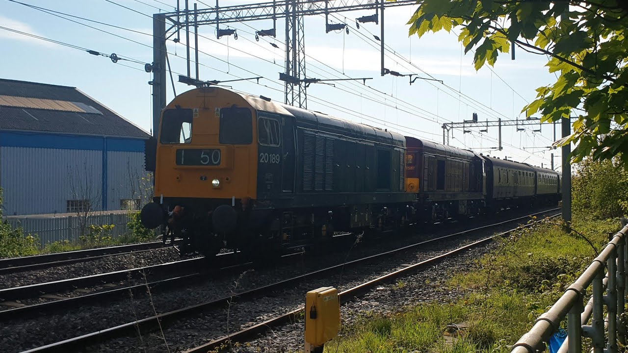 Class 20189 & 20142 lead the "North Wales Coast Express",,1Z20 Dudley ...