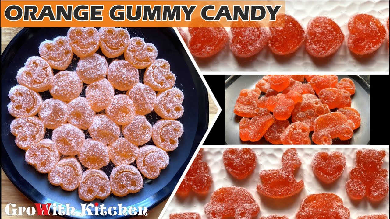 Orange Gummy Candy | Orange Jelly Candy recipe | Orange Jelly Candy ...