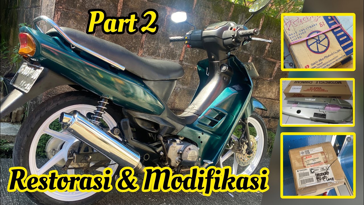 RESTORASI & MODIFIKASI MINIMALIS || SHOGUN KEBO 110 TAHUN 1997 || PART ...