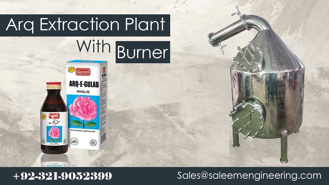 Arq plant / Extraction machine/ Rose water making machine / Herbal ...