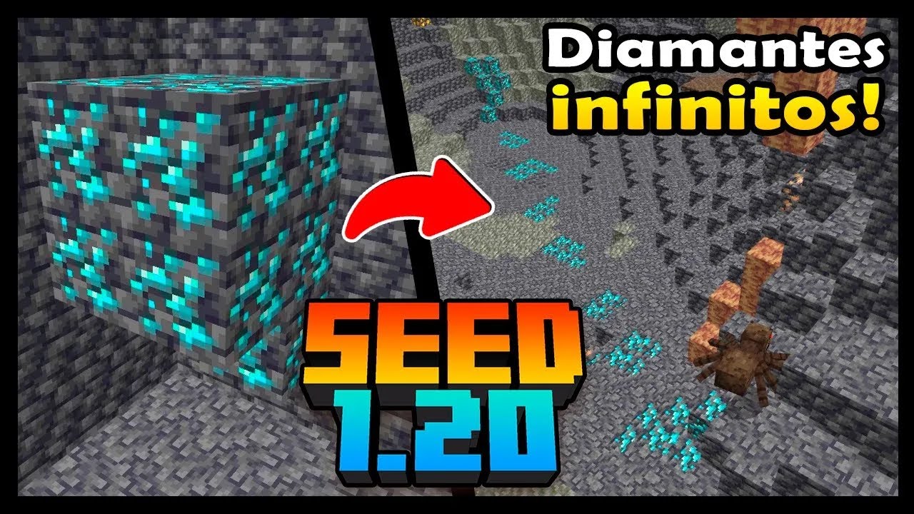 MINECRAFT 1.20 - A SEED DOS DIAMANTES INFINITOS! GERAÇÃO RARA! - YouTube