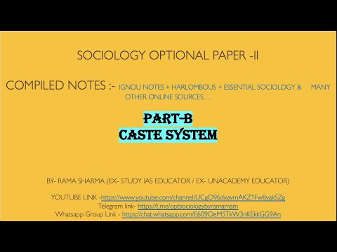 Introduction to Caste System | UNIT-06| P-01 | L-32| #upsc #ias #ips # ...