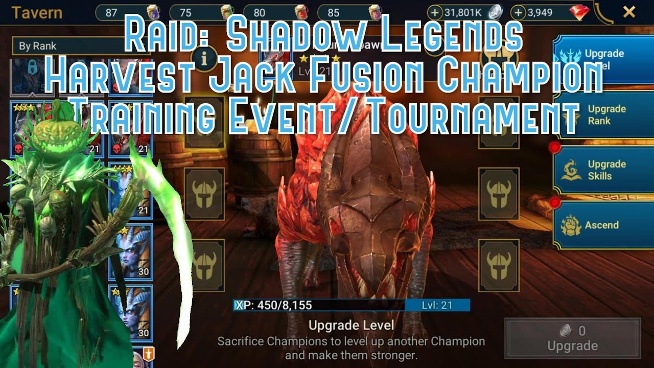 Raid: Shadow Legends - Harvest Jack Fusion Champion Training Event ...