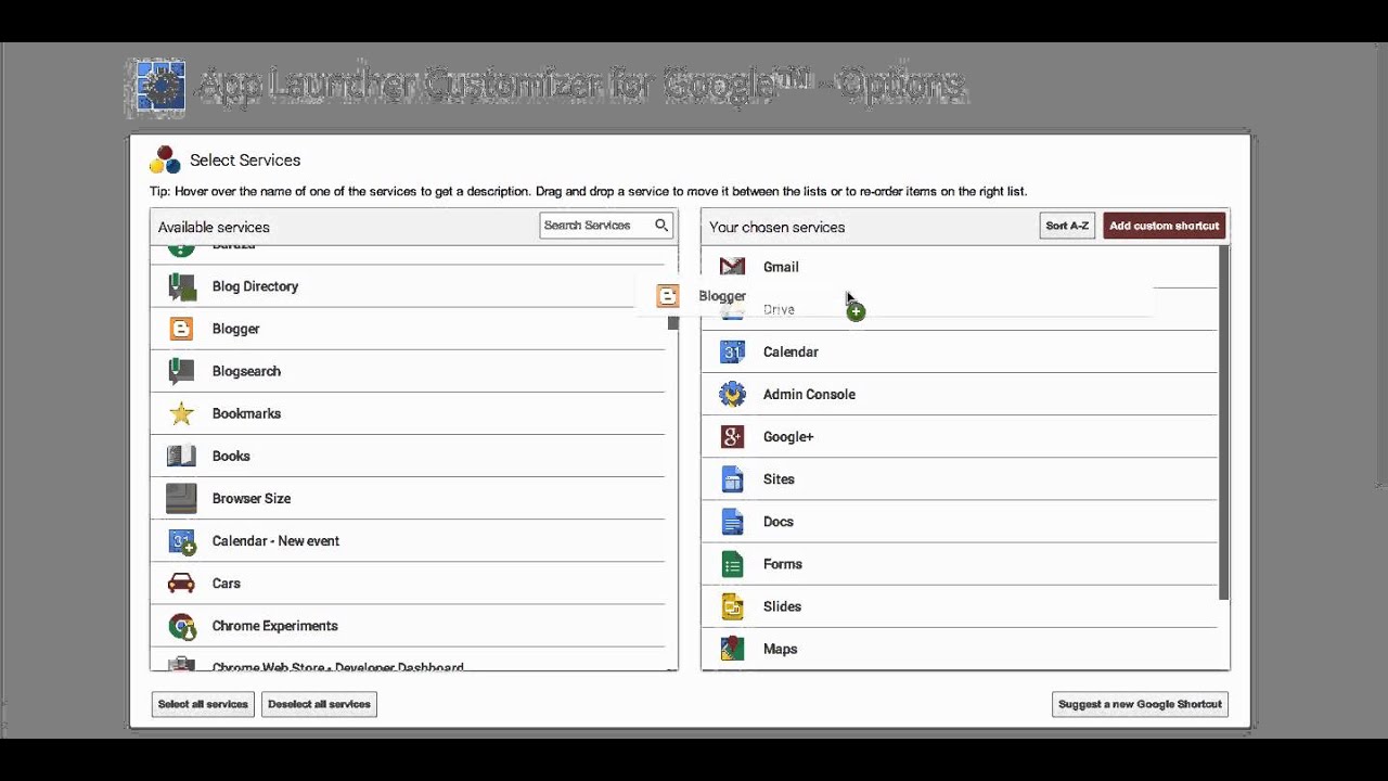 How to Customize the New Google App Launcher - YouTube